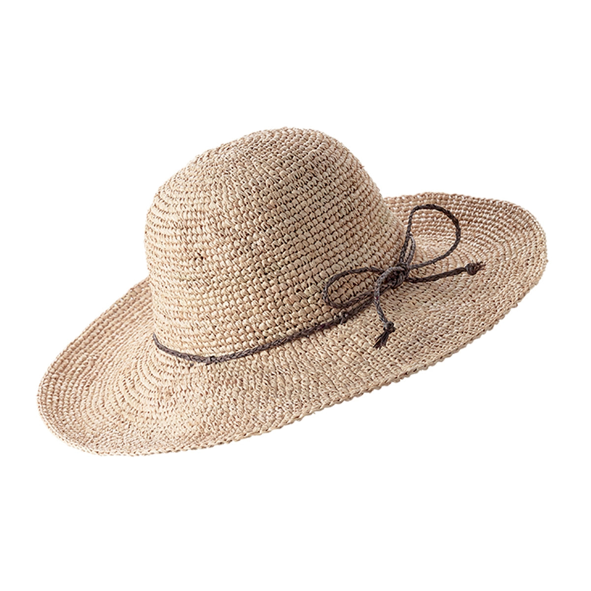 Capeline moyen modèle chapeau en raphia crocheté – Histoires de roseau