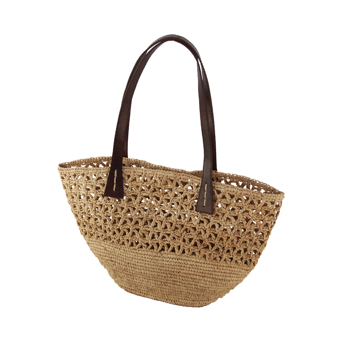 Sac cabas raphia madagascar fait main – Histoires de roseau